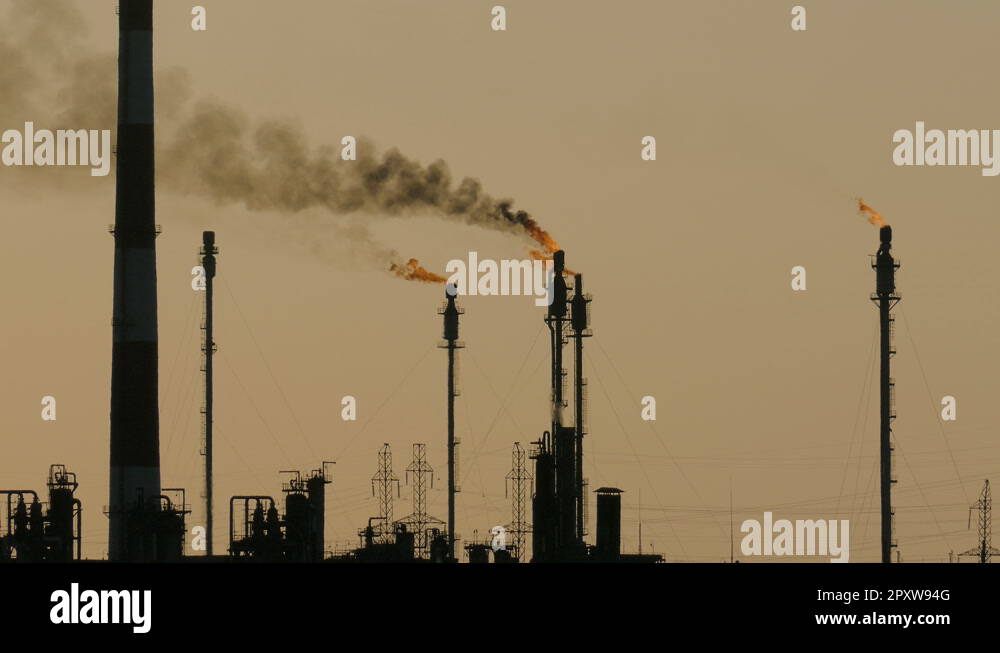 Chimneys gas fuel plant Stock Videos & Footage - HD and 4K Video Clips ...