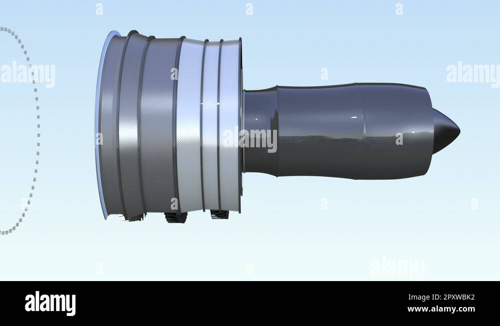 Cross section of turbofan jet engine with alpha channel Stock Video ...