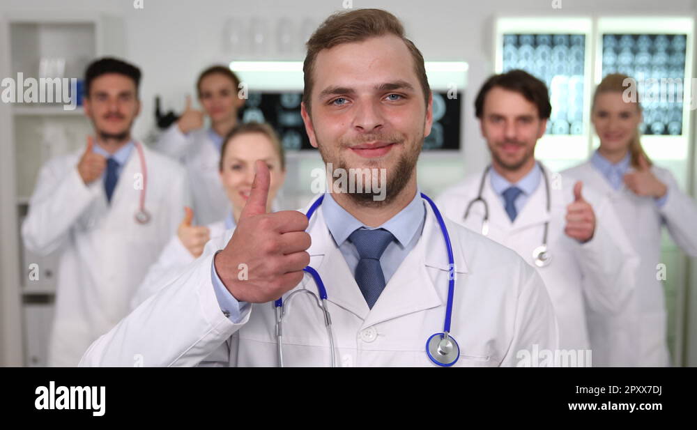 Medical Doctor Man Showing Ok Sign Happy Staff Successful Team Work Job ...