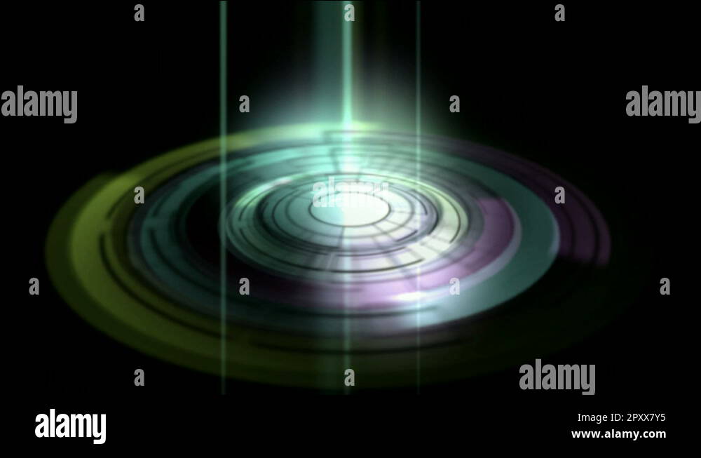 Rotation tech energy circle interface field launch rays laser,time ...