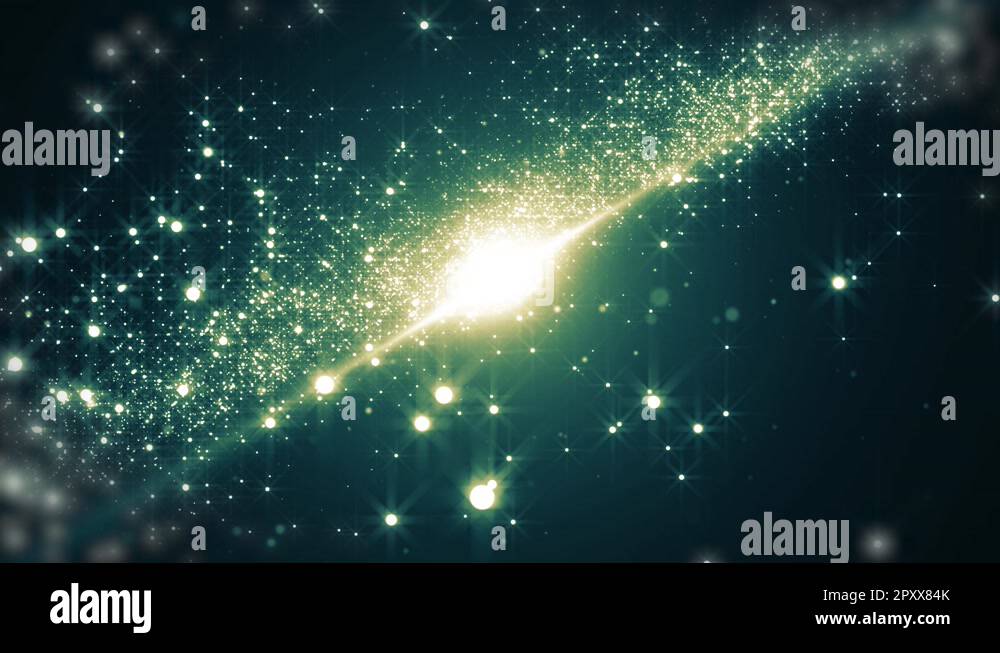 Space neon background with particles. Space blue dust with stars on ...