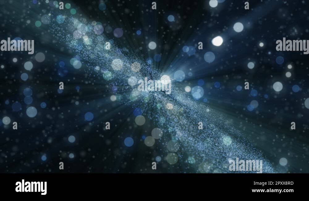 Space blue background with particles. Space azure dust with stars on ...