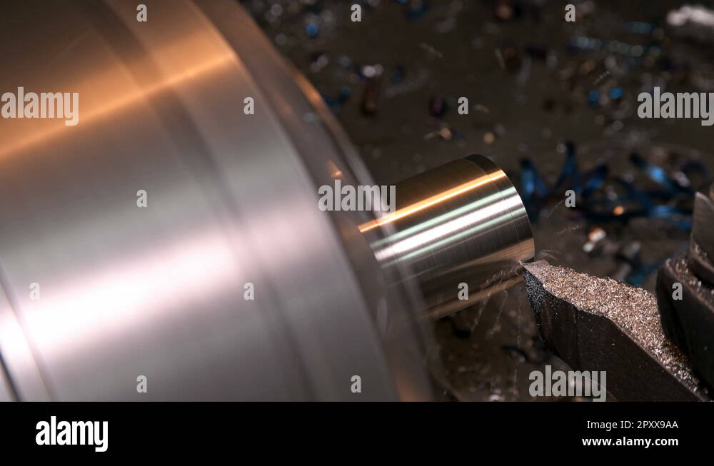 lathe handle cutter, metal disk at the factory Stock Video Footage - Alamy