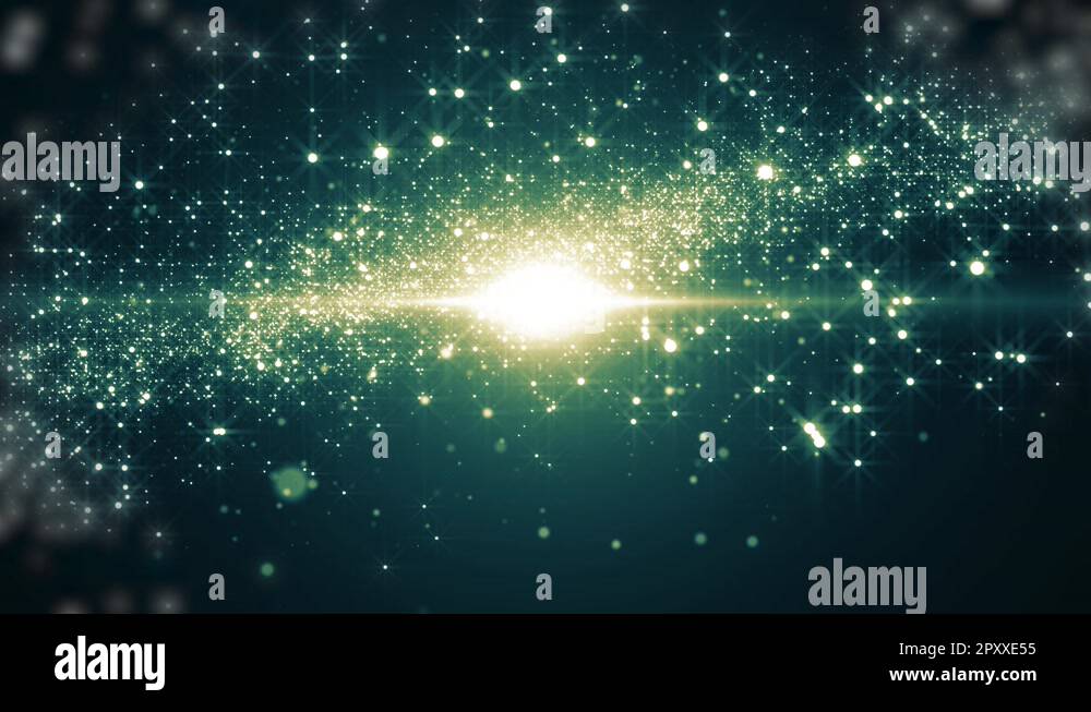 Space neon background with particles. Space blue dust with stars on ...