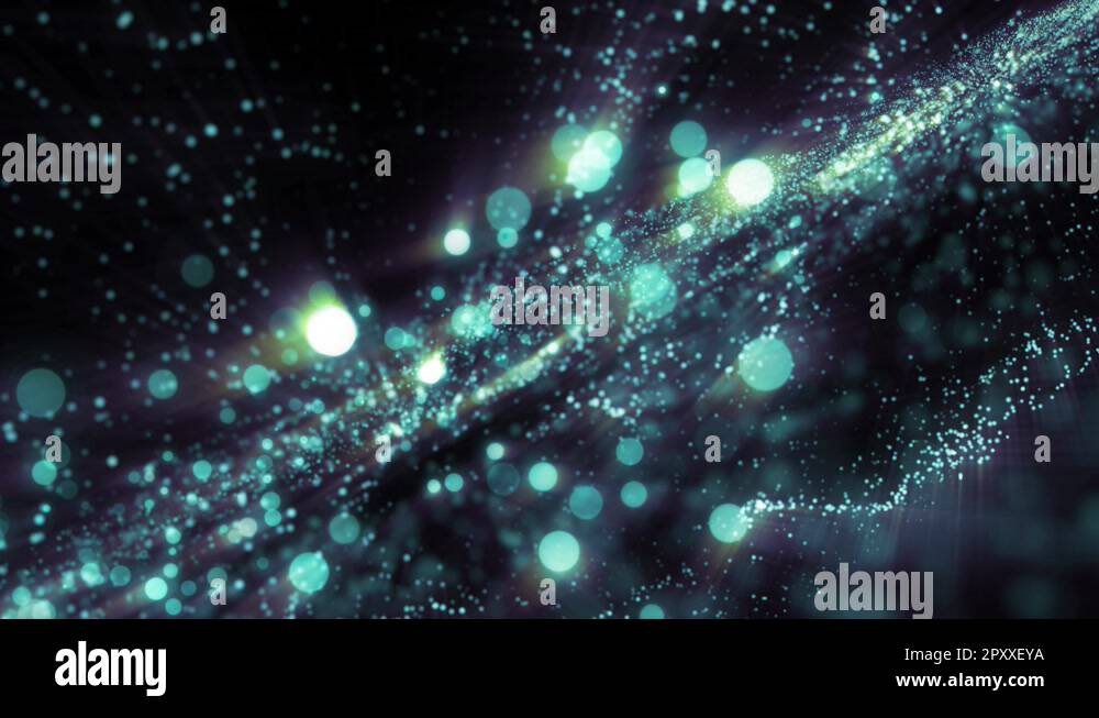 Space neon background with particles. Space blue dust with stars on ...