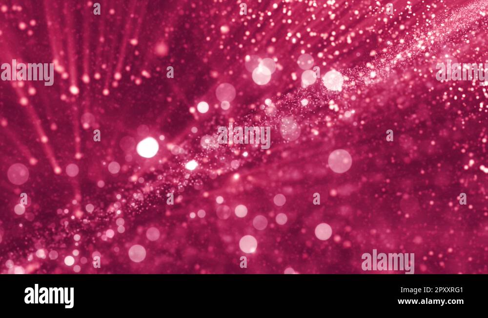 Abstract animated pink motion background of spinning spheres with lines ...