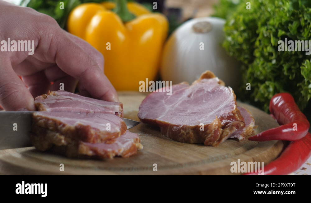Slice the meat table Stock Videos & Footage - HD and 4K Video Clips - Alamy