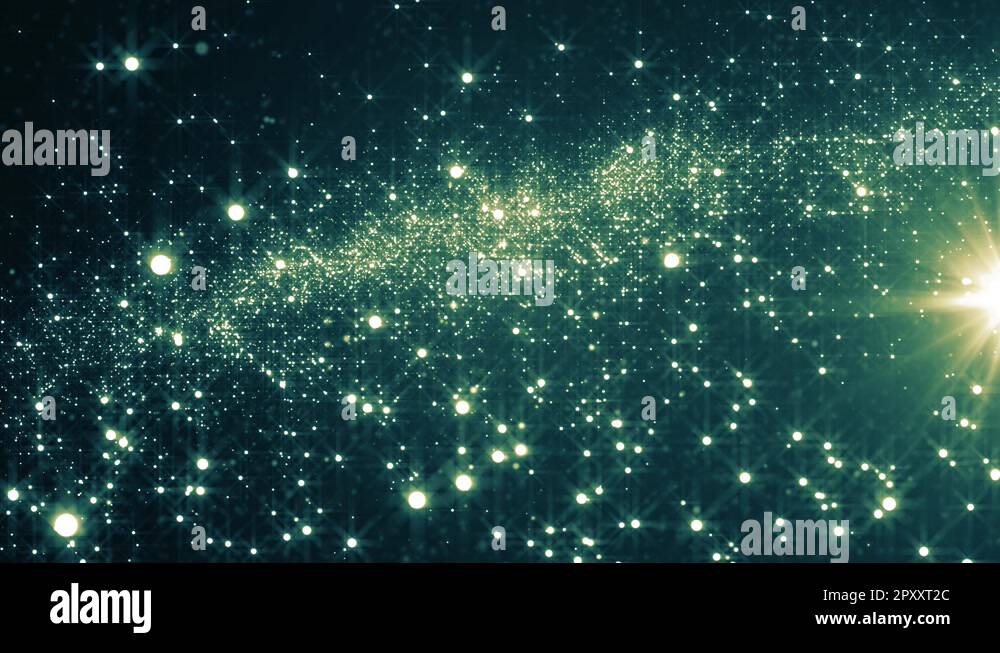 Space neon background with particles. Space blue dust with stars on ...