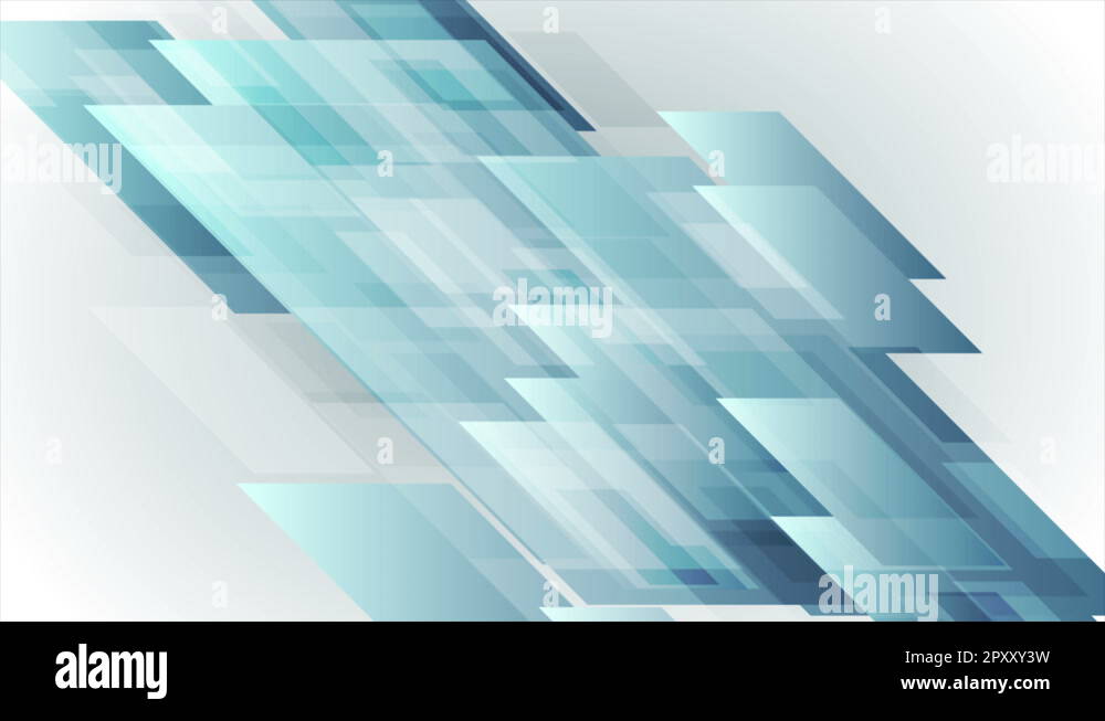 Blue abstract hi-tech shapes video animation Stock Video Footage - Alamy