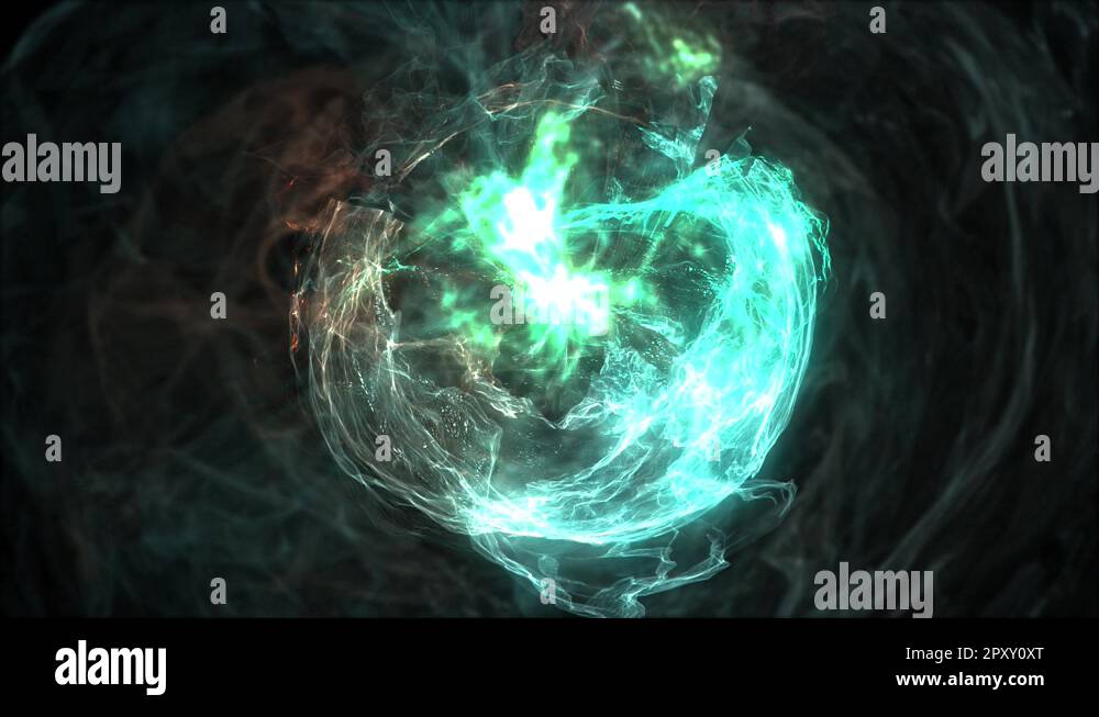 Abstract animated blue motion background of spinning spheres Stock ...