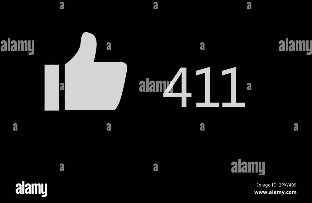 4k Like button with counting number,Animation of Social Network Counter ...