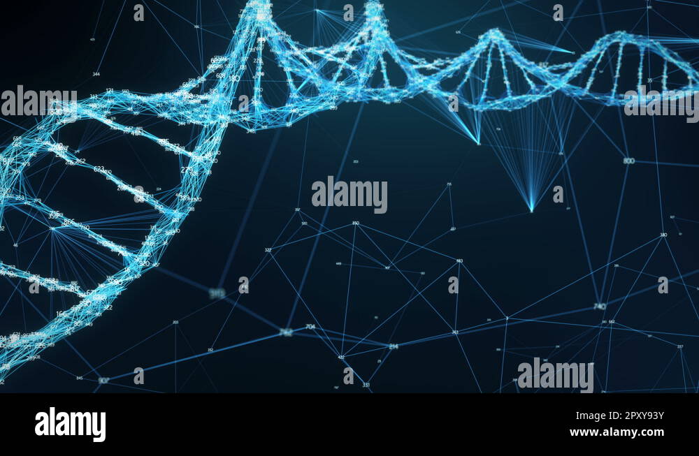 Motion Background Plexus DNA molecule random digits Loop Stock Video Footage - Alamy