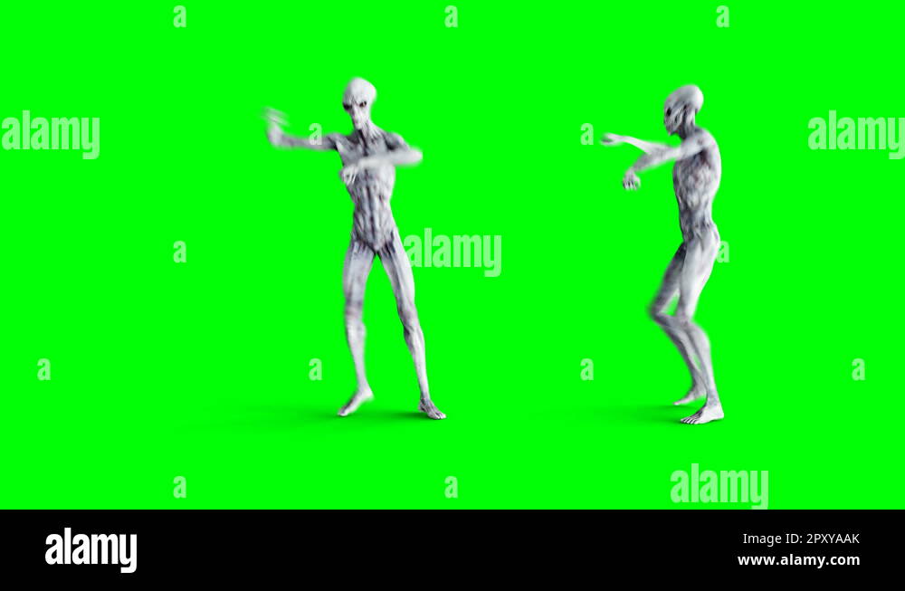 Funny alien dancing gangnam style. Realistic motion and skin shaders ...