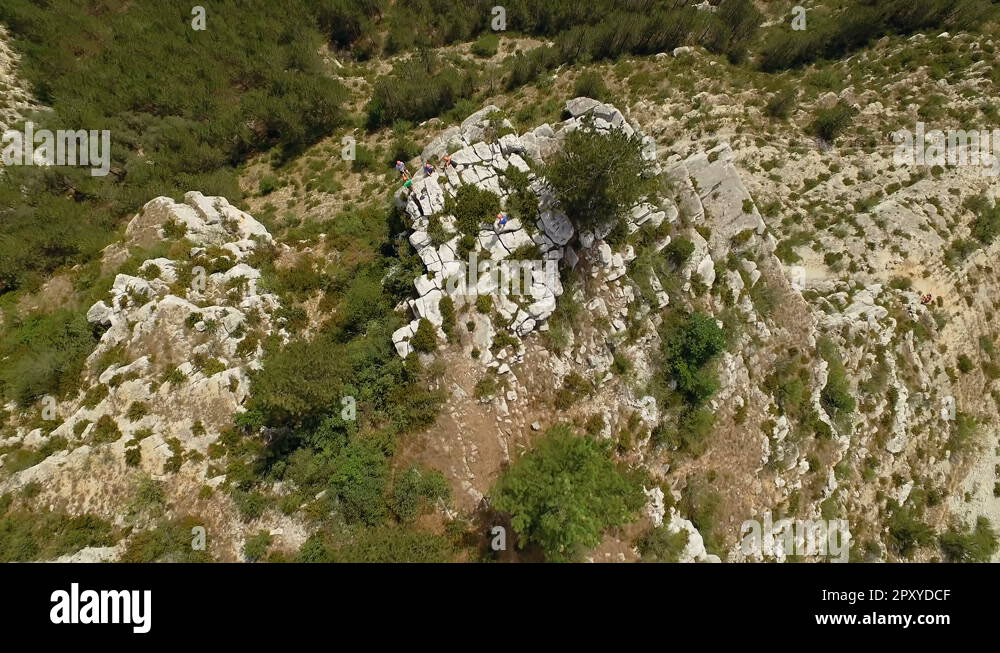 Overhead of Terrain at the Gorges du Tarn Canyon Stock Video Footage ...
