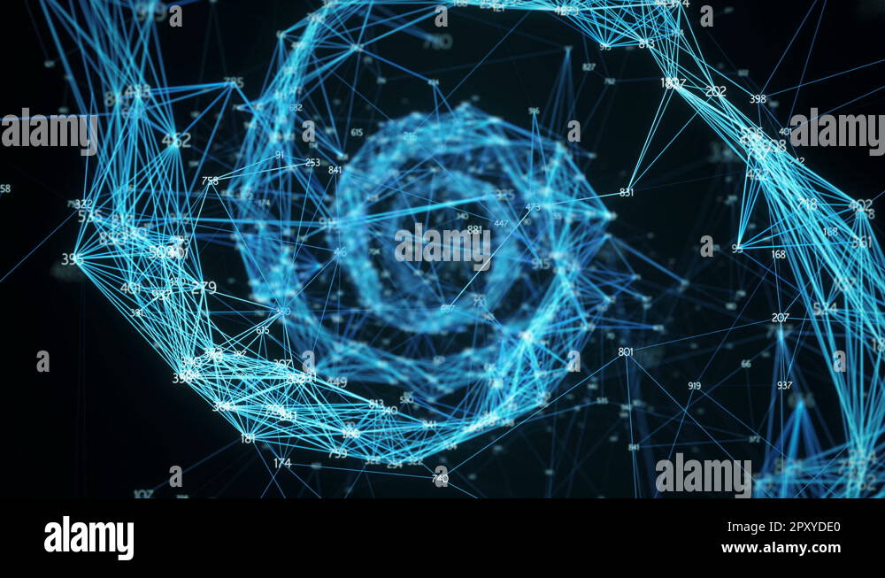 Motion Background Digital Plexus DNA molecule random digits Loop Stock Video Footage - Alamy