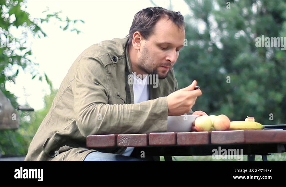 Man eating soup Stock Videos & Footage - HD and 4K Video Clips - Alamy