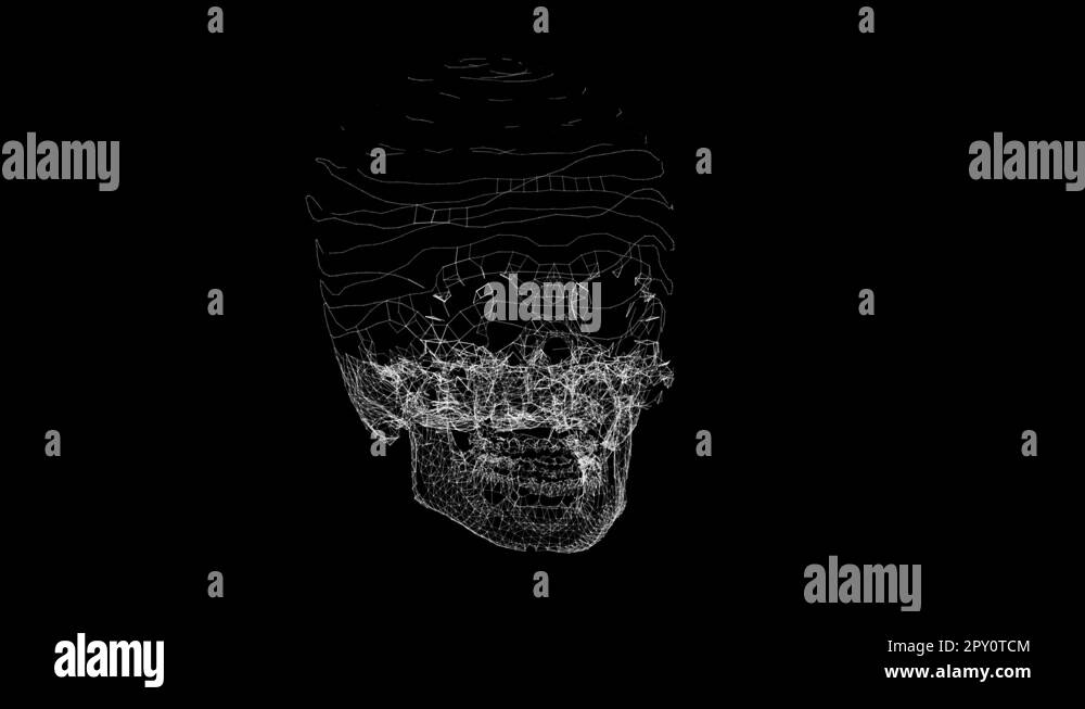 Human skull 3d wireframe hologram Stock Videos & Footage - HD and 4K ...