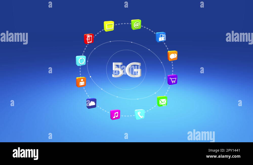 4k,5G symbol,virtual internet concept,online services icons,social ...