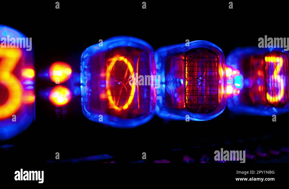 numerical counter number sequence nixie tube clock Stock Video Footage ...