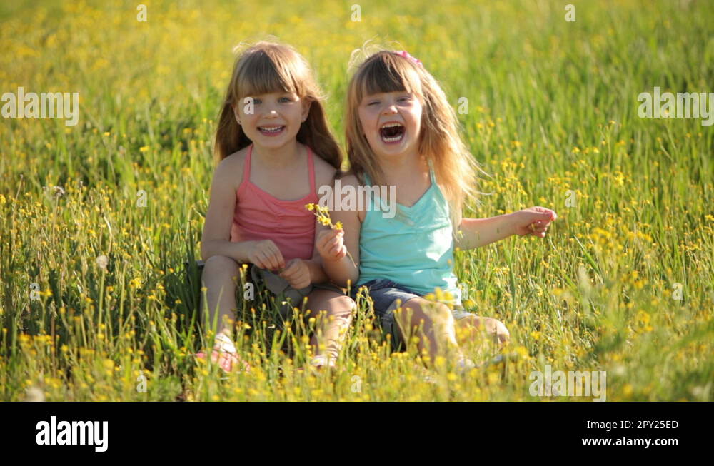 Grass happy kids laughing outdoors smile Stock Videos & Footage - HD ...