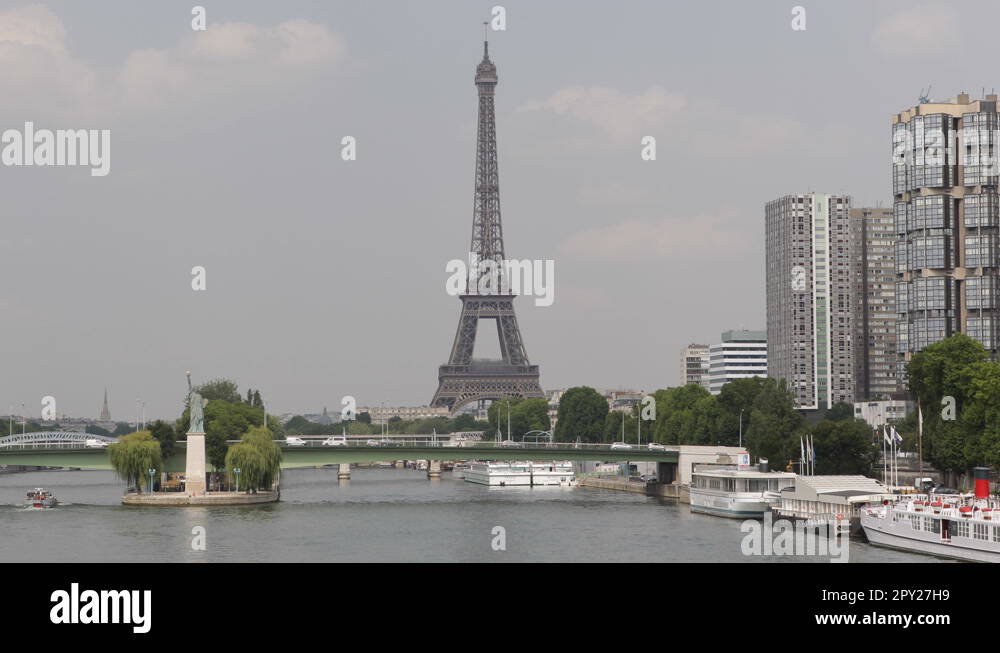 Eiffel Tower Paris Landmark Office Towers Isle of the Swans Liberty ...