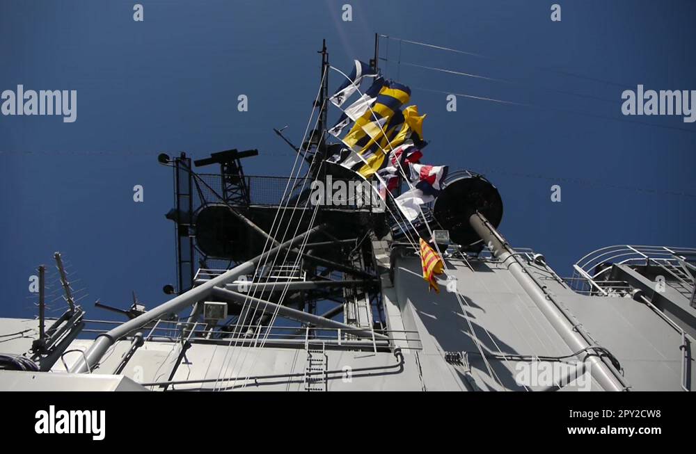 USS Midway Museum -Control Tower Stock Video Footage - Alamy