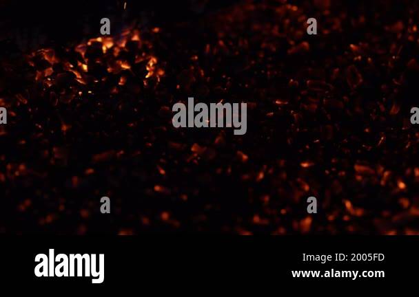 Fire in fireplace. Burning fire. Blaze fire flame on black for overlay ...