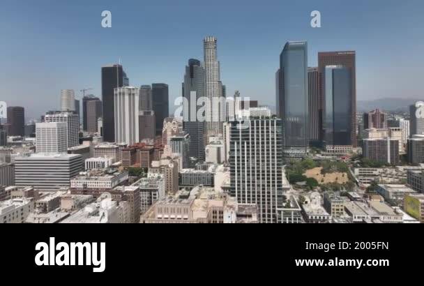 Los Angeles California Skyline panorama. Skyscrapers At Los Angeles In ...