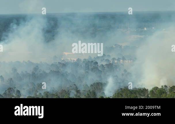 Fire department chopper extinguishing wildfire burning severely in ...