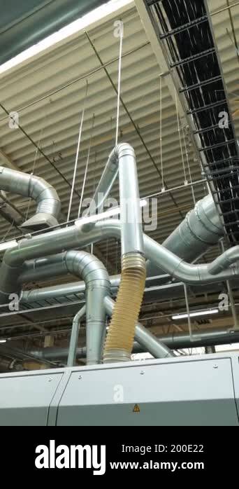 modern branch of the ventilation system inside the floorboard ...