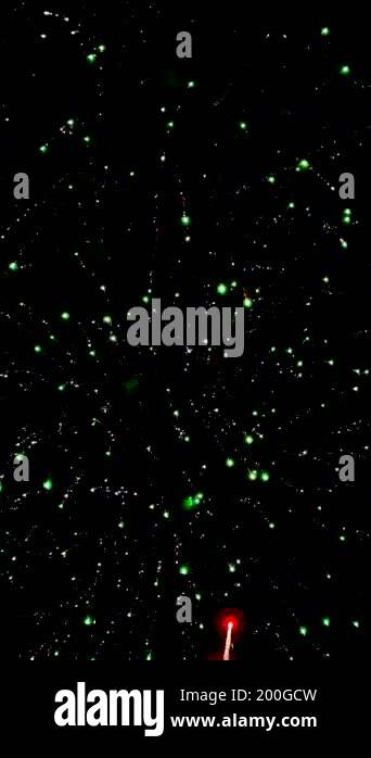 4K. loop seamless of real fireworks background golden shining fireworks ...