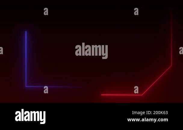 Neon rectangle hologram frame border viewfinder lights Lasers Geometric ...