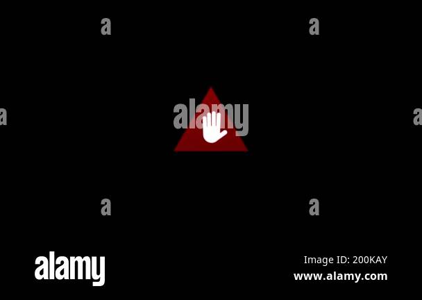 Hand icon Caution warning signs red triangular warning symbol ...