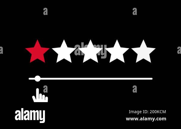 5 Five-star rating rating system black background customer feedback ...
