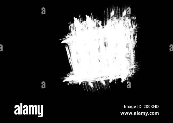 Black brush strokes animation cross line video effect elements overlay ...
