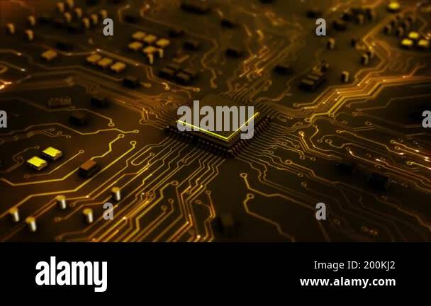 Abstract Artificial Intelligence on Atomic and Technology Background with Computer Systems ...