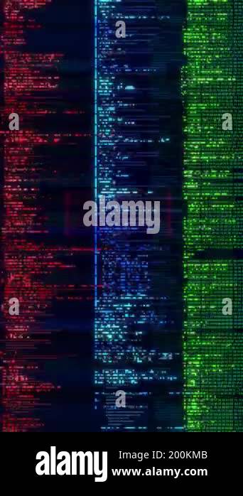 System hacked with distorted and glitch effect cyber attack and security breach. Cyber security ...