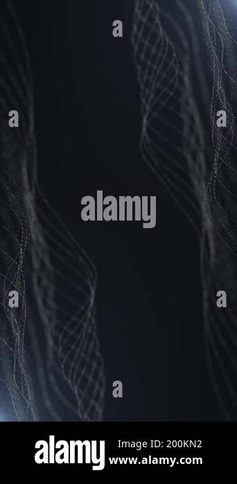 Abstract digital futuristic Technology or science dynamic particle waves Data flow, Cyber Shine ...