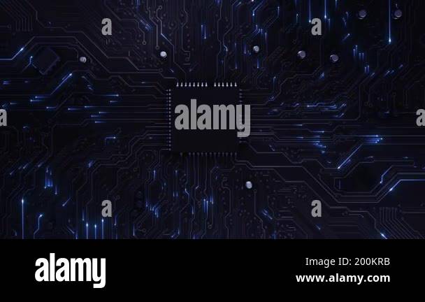 Electronic board Digital Data moving Computer AI chip CPU Circuit Board Artificial intelligence ...