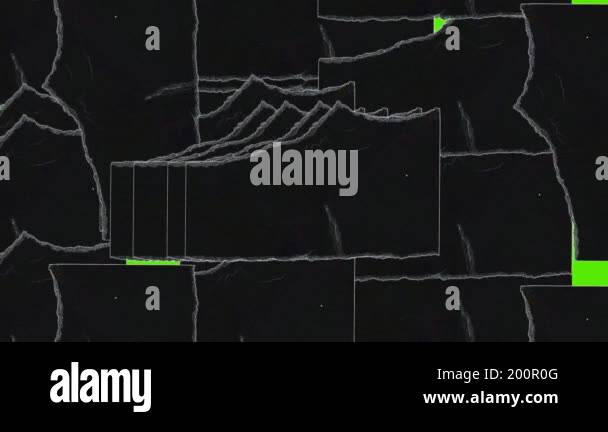 Paper Collage Transition pack on the green background. Stop motion ...