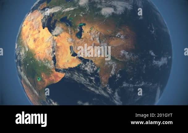 Planet Earth rotates in outer space Stock Video Footage - Alamy