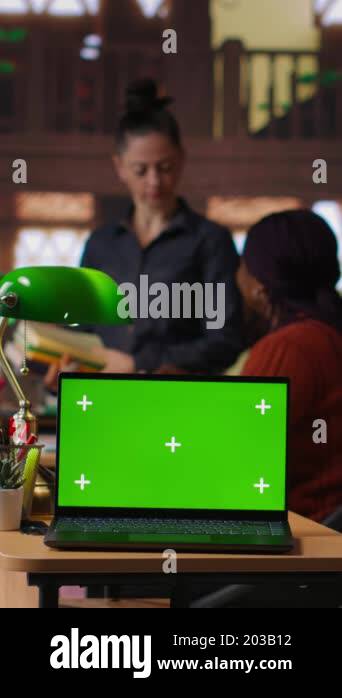 Vertical Video Diverse people working on their assignments in a library ...