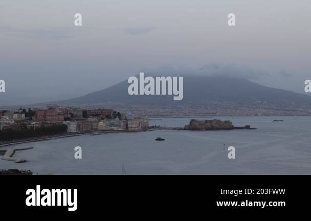 Naples, Italy - October 11, 2024: Panoramic view of the Gulf of Naples ...