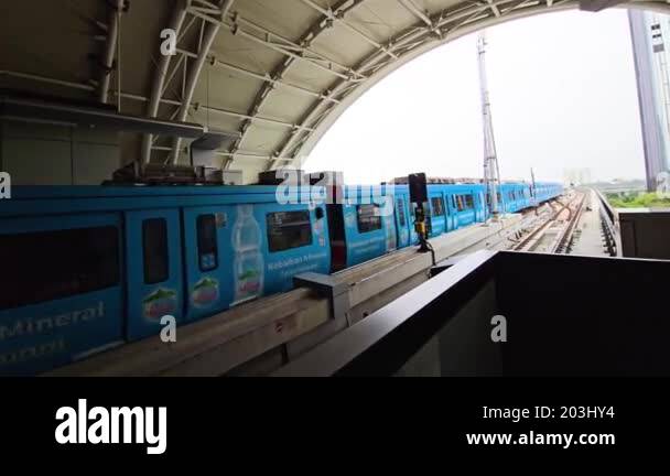 Light Rail Transit or LRT or rail transport system in Indonesia, modern ...