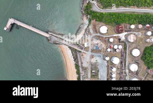 An aerial view on Sriracha Refinery, Changwat Chonburi, Thailand ...