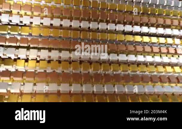 Abstract Rotating Metallic Gold Silver Bronze Moving Conveyer Belts ...