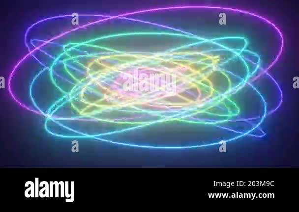 Rings Rotate At Varied Periodic Intervals Creating Lissajous Patterns - 4K Seamless VJ Loop ...