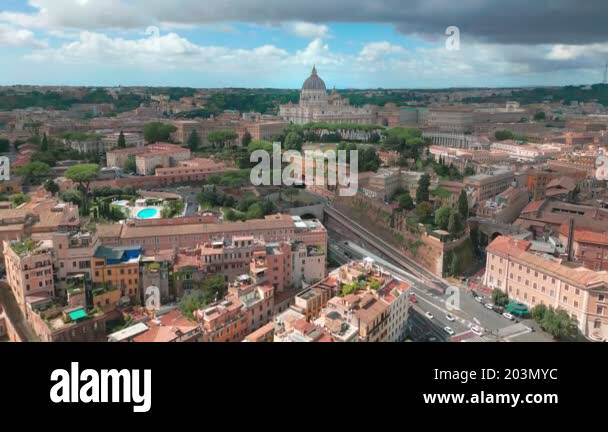 Aerial view over Rome, Italy. High quality 4k footage Stock Video ...