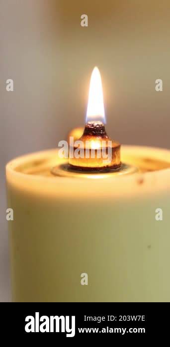 Candlelight video, Burning footage, flame close-up . flameless candle ...