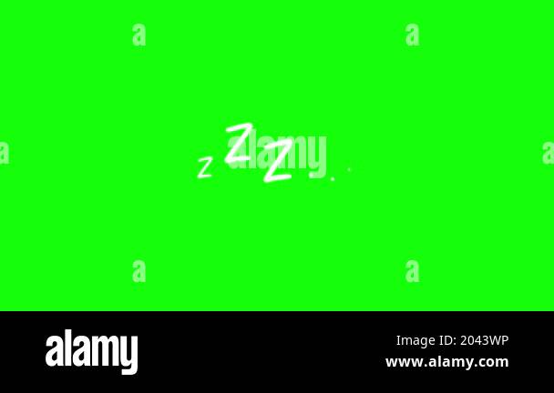 zzz animated sleep icon zzz baloon chat dream sleep zzz green screen 4k ...